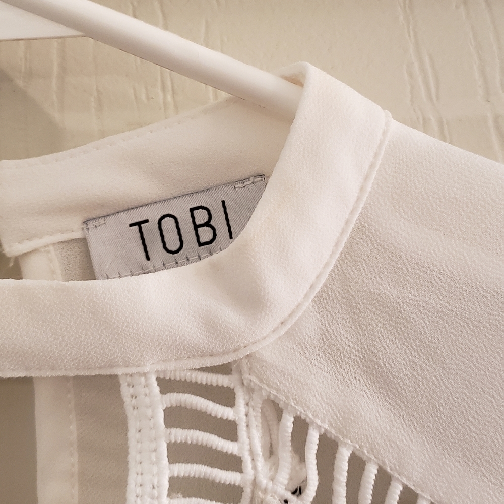 White Lace Tobi Dress - Gem